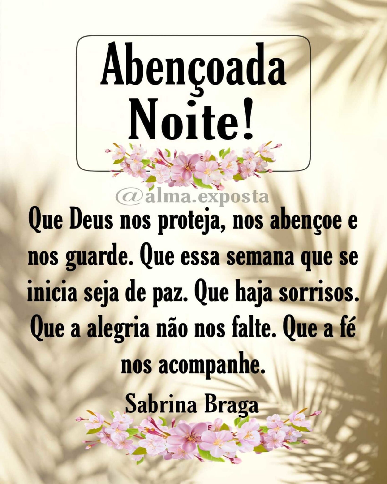 Abençoada Noite que Deus nos proteja nos abençoe e nos guarde ...